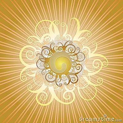 Swirly Sun Royalty Free Stock Photography - Image: 8677037