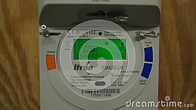 Switch on the Display Button To Read the Smart Meter. Measuring ...