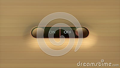 Switch in Off Position and on Position on Wooden Background. Stock ...