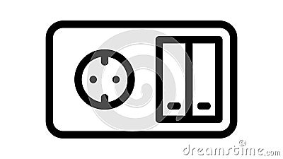 Switch Socket Line Icon Animation Stock Footage - Video of american ...