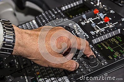 Switching Pilot Buttons In The Cockpit Stock Photography ...