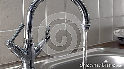 Switching Water Tap on and Off. Stock Footage - Video of corona, clean ...