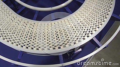 Swivel Conveyor Section. Rounding Conveyor Belt. Stock Footage - Video ...