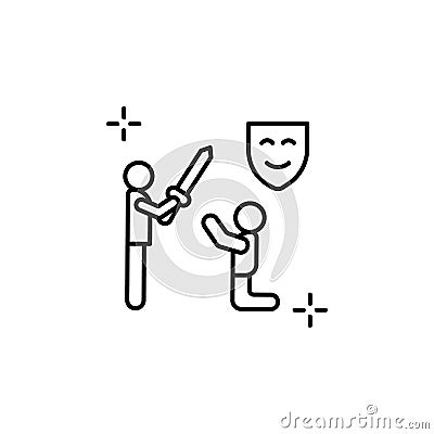 Sword, Actors Icon. Simple Line, Outline Vector Elements Of Theatre For ...