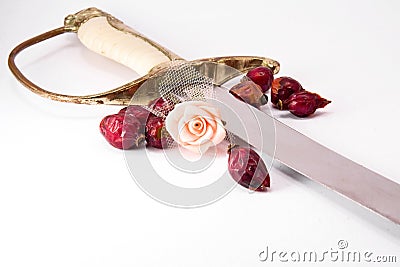 Sword And Rose Stock Photos - Image: 4598103