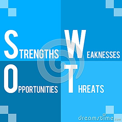 SWOT Blue Four Blocks Royalty-Free Stock Image | CartoonDealer.com ...