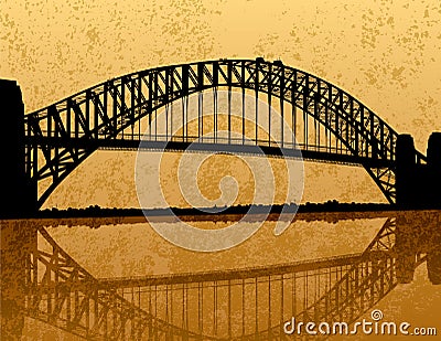 Sydney Harbour Bridge Vector Illustration | CartoonDealer.com #13733136