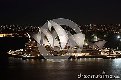 Sydney Opera House Bright At Night Editorial Stock Photo - Image: 18702443