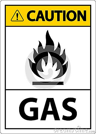 Symbol Caution Sign Gas On White Background Cartoon Vector ...