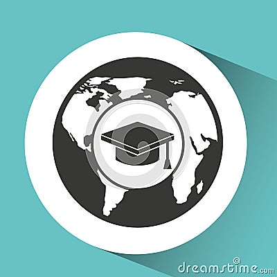 Symbol Graduation Study Cap Icon Royalty-Free Illustration ...