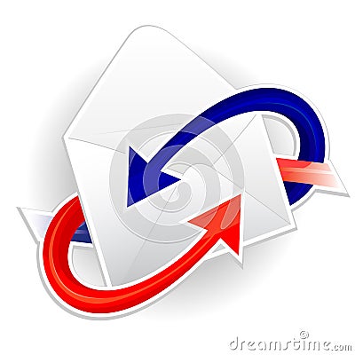 Symbol Of Incoming And Outgoing Mail Vector Illustration ...