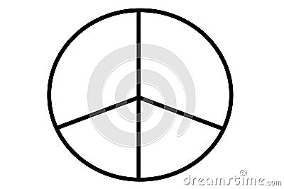 The Symbol Of Peace Is Black, Pacifica Isolated On A White Background ...