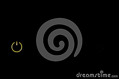 Symbol Power Button On Black Background. Royalty-Free Stock Photo ...