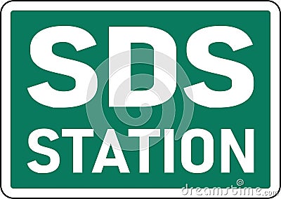 Symbol SDS Station Sign On White Background Cartoon Vector ...