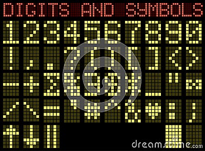 Symbols And Digits. Matrix. Vector Illustration | CartoonDealer.com ...