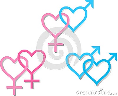Symbols Of Sexual Orientation Cartoon Vector | CartoonDealer.com #26502345