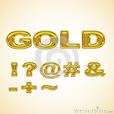 Symbols Stylized Gold Cartoon Vector | CartoonDealer.com #55097169