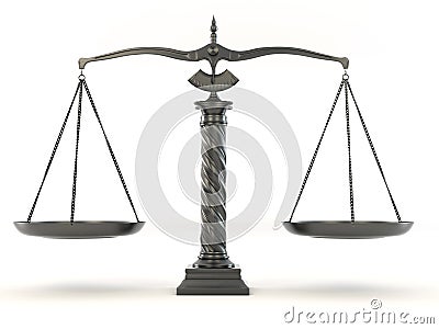 Schaal. Symbool Van Rechtvaardigheid Stock Illustratie - Illustration ...
