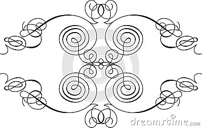 Symmetric Calligraphy Curves Stock Photography - Image: 4949332