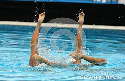 Synchronized Swimmers Royalty Free Stock Image - Image: 11838916