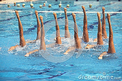 Synchronized Swimmers Royalty Free Stock Images - Image: 32806899
