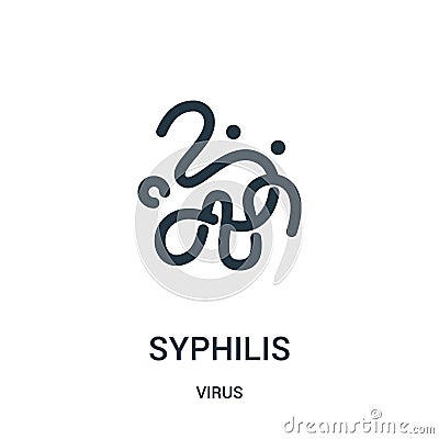 Syphilis Icon Vector From Virus Collection. Thin Line Syphilis Outline ...