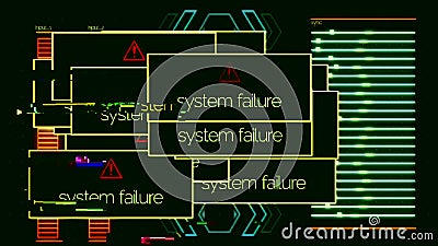 Application Error Alert Warning Attack on Screen World Map Loop Motion ...