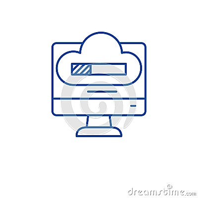 System Reboot Line Icon Concept. System Reboot Flat Vector Symbol, Sign ...