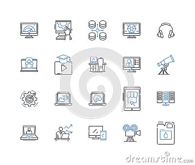Systems Line Icons Collection. Complexity, Integration, Automation ...