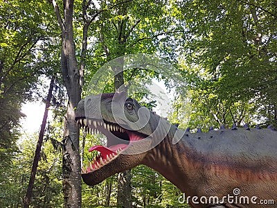 T Rex Dinosaur Head Roaring In Rage Royalty-Free Stock Photography ...