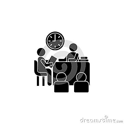 Table Clock Training Icon. Simple Business Indoctrination Icons For Ui ...