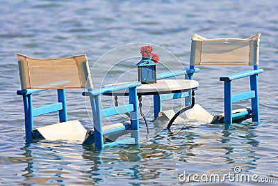 Table In The Sea Royalty Free Stock Photos - Image: 20372368