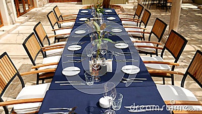 Table Service in the Restaurant. Cutlery on Table Stock Footage - Video ...