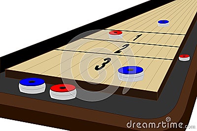 Table Shuffleboard Vector Illustration | CartoonDealer.com #7765012