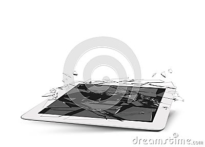 Tablet Broken Glass Royalty Free Stock Photo - Image: 31196845