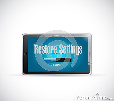 Tablet Restore Settings Bar Illustration | CartoonDealer.com #41476557