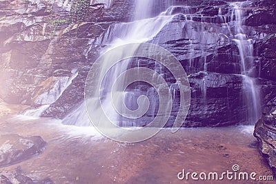 Tad Mork Water Fall In Maerim , Chiangmai Thailand Royalty-Free Stock ...