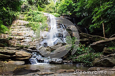 Tad Mork Water Fall In Maerim , Chiangmai Thailand Stock Photo ...
