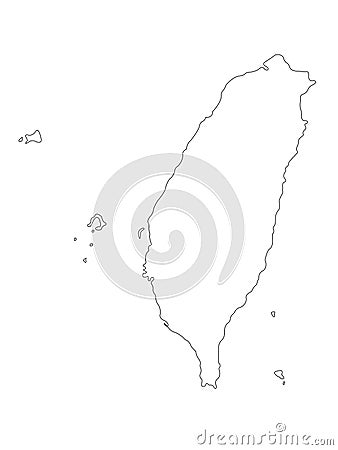 Taiwan Map - Republic Of China ROC, Is A State In East Asia Cartoon ...