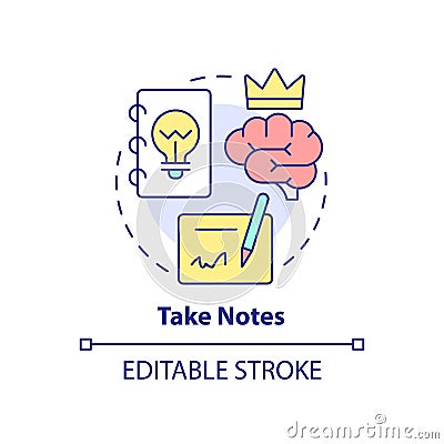 Take Notes Concept Icon Vector Illustration | CartoonDealer.com #249446302