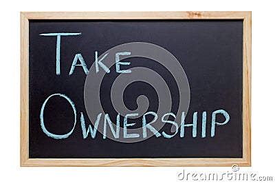 Take Ownership Blackboard Royalty Free Stock Image - Image: 27131176