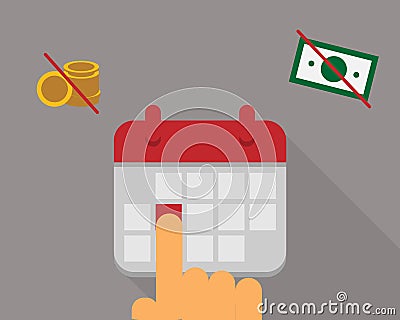 Take Unpaid Leave Or Leave Without Pay Request Vector | CartoonDealer ...
