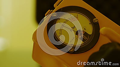 Taking a Geiger Counter Reading Stock Video - Video of geiger ...