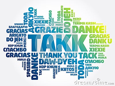 Takk Thank You In Icelandic Word Cloud In Different Languages Royalty ...