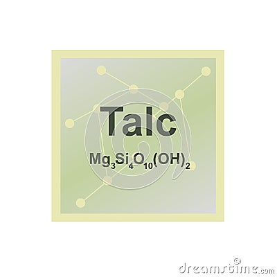 Vector Symbol Of Talc Or Talcum From The Mohs Scale Of Mineral Hardness ...