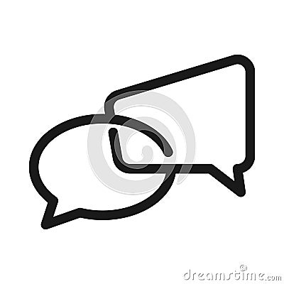 Talk Bubble Speech Icon. Chat On Line Symbol Template. Dialogue Balloon ...