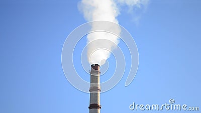 Tall Chimney with Coming Smoke Stock Video - Video of ecology ...