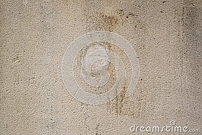 Light Brown Concrete Wall Texture With Plastered Hole. Background And ...
