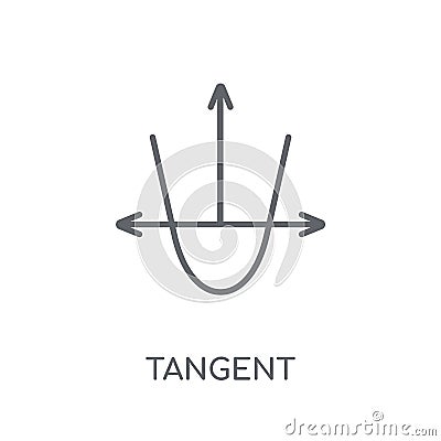 Tangent Linear Icon. Modern Outline Tangent Logo Concept On Whit ...