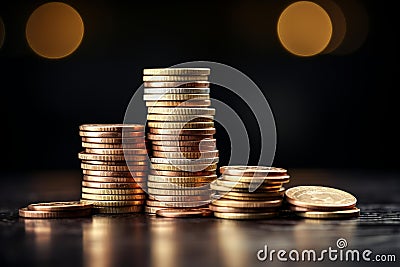 Tangible Gold Coins Stack. Generate Ai Stock Image | CartoonDealer.com ...